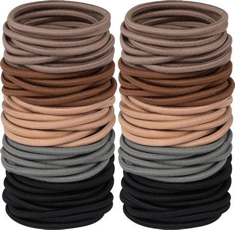 Gosicuka 120 Pieces Black Hair Ties For Thick And Curly
