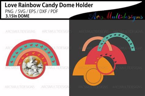 3 Rainbow Candy Dome Designs And Graphics