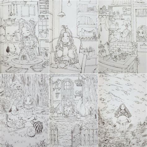 알라딘서재 서평 애뽈의 숲소녀 컬러링북