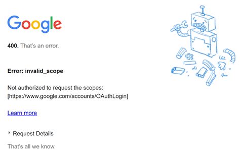 Python X Regression OAuth Invalid Scope Google Hangouts Hangups Library Stack Overflow