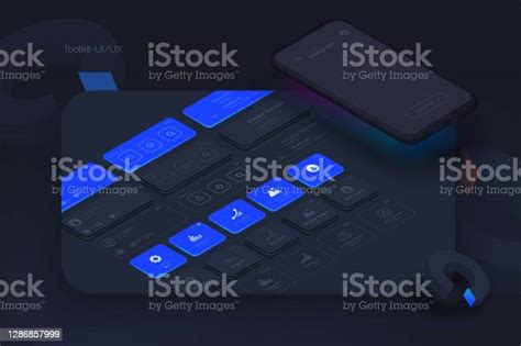 Toolkitui Ux Scene Creator Mobile Application Design Smartphone Mockup With Active Blocks And