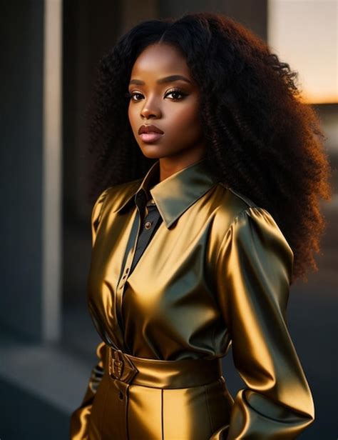 Premium Ai Image Professional Fashion Photography Beautiful Black