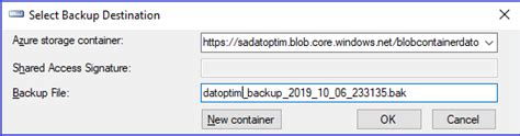 Respaldos De SQL Server Local En Azure DATOPTIM