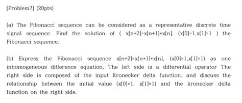 Problem Pts A The Fibonacci Sequence Can Be Chegg