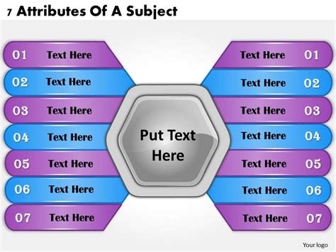 1013 Business Ppt Diagram 7 Attributes Of A Subject Powerpoint Template