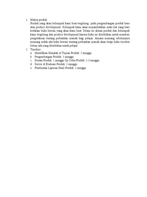 Matrix And Timeline Pdf