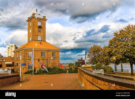 Brick Building With Signal Tower Of The Historic Semaphore Now Used As A Maritime Museum Stock