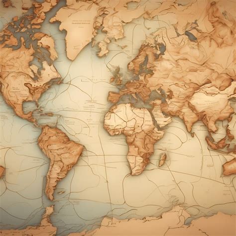 A World Map With Waves Of Migration Patterns Symbolizing Global