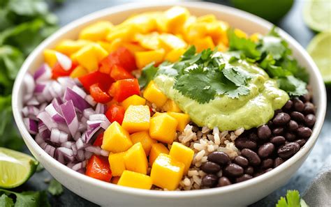 Tropical Mango Rice Bowls Light Orange Bean