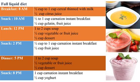 Full Liquid Diet Examples Learning About Full Liquid Diets