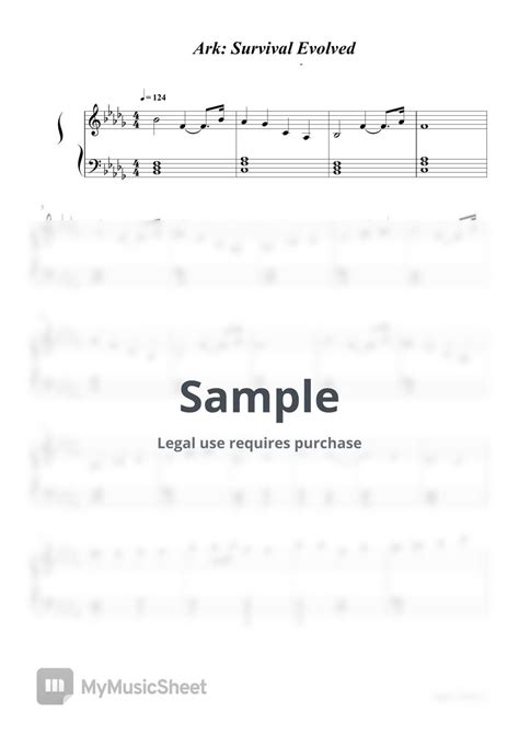 Gareth Coker Ark Survival Evolved Theme Easy Version Piano Sheet