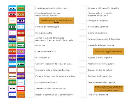 Repaso Combinacin De Teclas En Excel Permainan Pencocokan