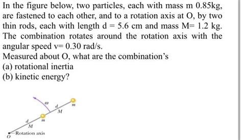 solved in the figure below two particles each with mass m 0 85kg are