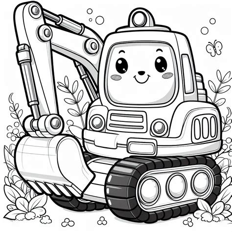 굴착기 색칠공부 도안 포크레인 아이들의 창의력을 발휘하는 건설 모험 키즈위키