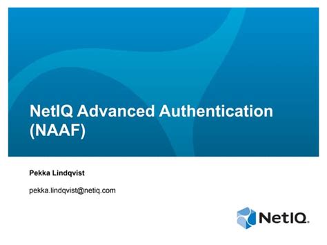 Netiq Advanced Authentication Ppt