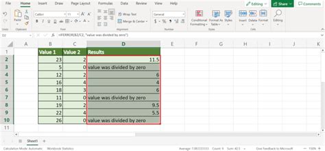 How To Ignore Div0 Values In Excel Sheetaki