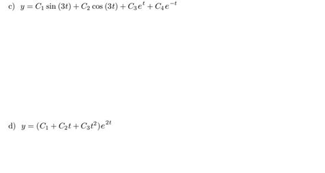 Solved Differential Equations Give A Linear ODE With Chegg