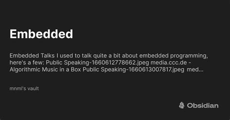Embedded Mnmls Vault Obsidian Publish