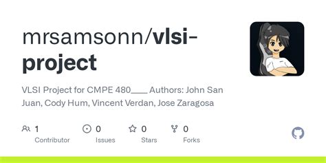 Github Mrsamsonn Vlsi Project Vlsi Project For Cmpe 480 Authors John San Juan Cody