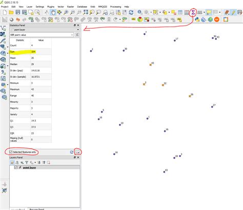 sum values in a field for selected features qgis geographic