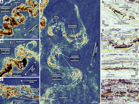 Seismic Attribute Maps Aed And Corresponding Vertical Sections