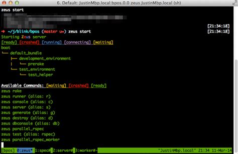 Rocking With Tmux Tmuxinator Guard Zeus And Iterm2 For Rails
