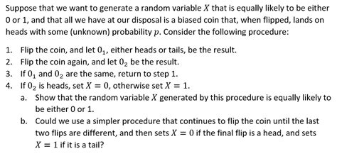 Solved Suppose That We Want To Generate A Random Variable X