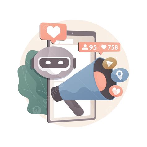 Artificial Intelligence In Social Media Abstract Concept Vector Illustration Organic