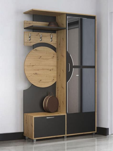 Передпокій в коридор меблі для прихожих з дзеркалом та шафою тумбою для взуття сучасна маленька