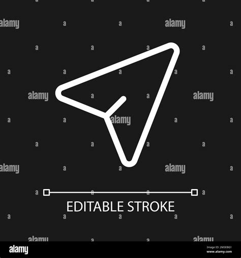 Cursor Arrow Pointer Pixel Perfect White Linear Ui Icon For Dark Theme