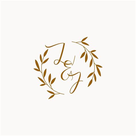 Lj Initial Wedding Monogram Logo 15282832 Vector Art At Vecteezy
