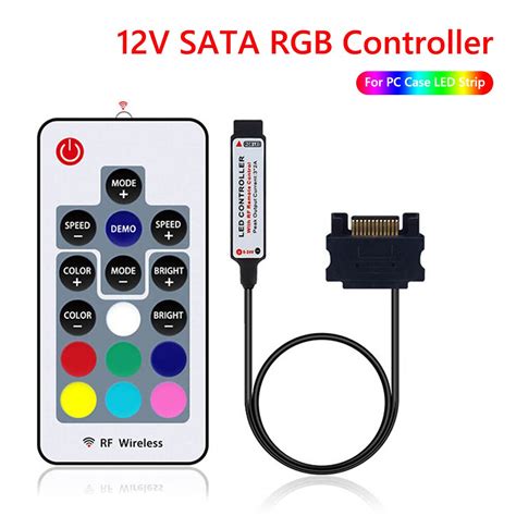Rgb Led Controller 12v Sata Rf Wireless Remote Con Vicedeal