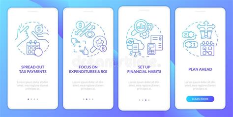 Small Business Finance Management Blue Gradient Onboarding Mobile App