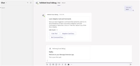 Hello World With Javascript Teams Microsoft Learn