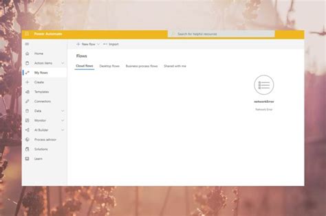 Fix Power Automate Network Error