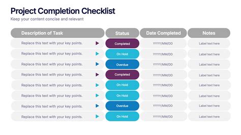 Project Completion Checklist Template New Hire Checklist Template