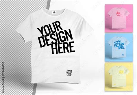 White T Shirt Mockup Stock Template Adobe Stock