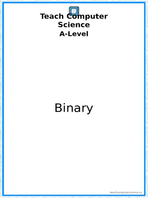 A Level Quiz 28 Binary Pdf Decimal Computing
