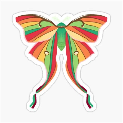 Asdautism Luna Moth Sticker For Sale By Birdthings Redbubble