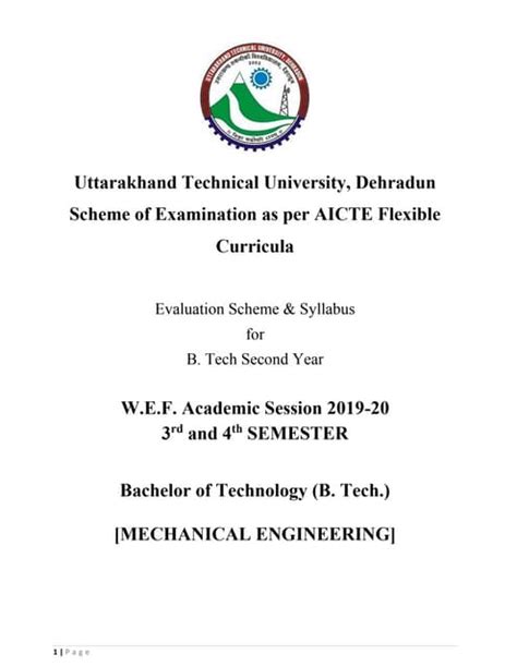 B Tech Ii Year Me Syllabus 2019 20 Pdf Undergraduate Education College Education