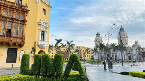 Plaza Mayor Dans Le Centre Historique De Lima Pérou église Principale