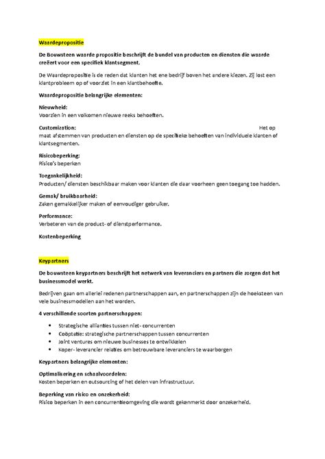 Bmc Model Uitleg Waardepropositie Keypartners En Klantsegmenten