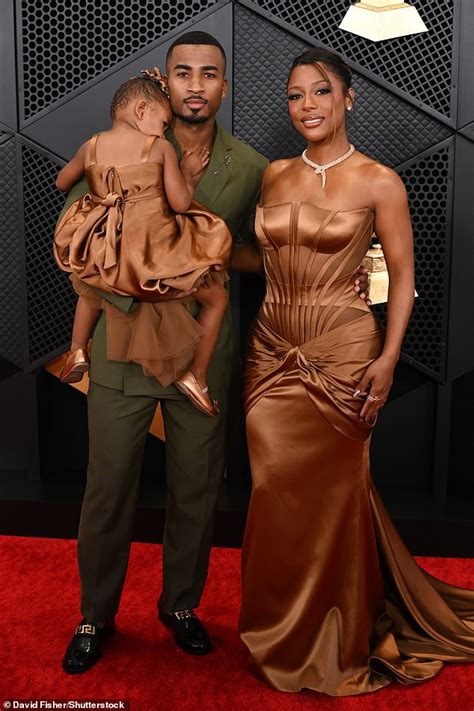 Victoria Monét And Daughter Hazel Two Don Matching Looks At Grammys