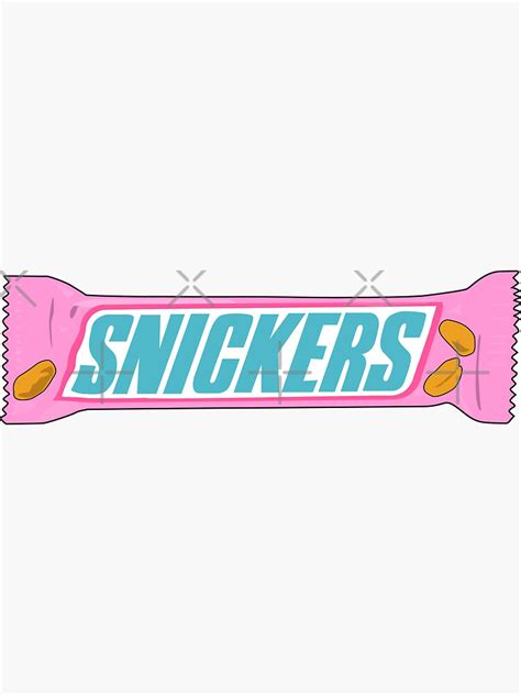 Pink Snickers Sticker For Sale By Vector Sunset Redbubble
