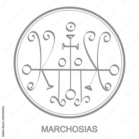 Vetor De Vector Icon With Symbol Of Demon Marchosias Sigil Of Demon