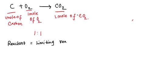 solved which one act as limiting reactant when 6g of c and 16g of o2