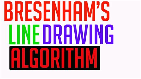 Bresenhams Line Drawing Algorithm With Example Youtube