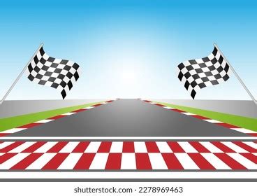 Asphalt Racing Track Racing Track Start Stock Vector Royalty Free