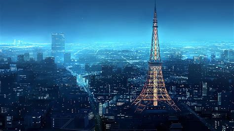 Hd Wallpaper Japan Tokyo Cityscapes Night Bridges Nightlights Rivers