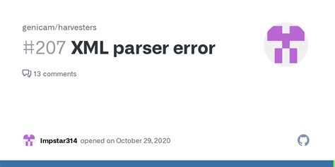 xml parser error · issue 207 · genicam harvesters · github